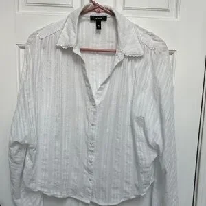 Aqua | Tops | Aqua White Embroidered Long Sleeve Top | Poshmark